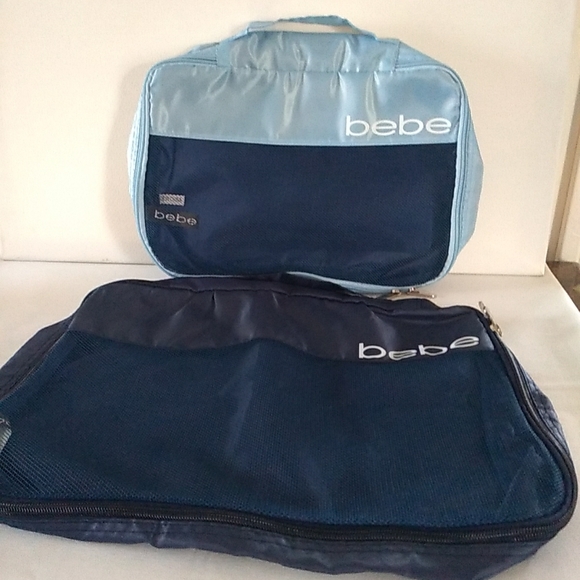 bebe | Bags | Bebe Set Cosmetic Bags Blue | Poshmark